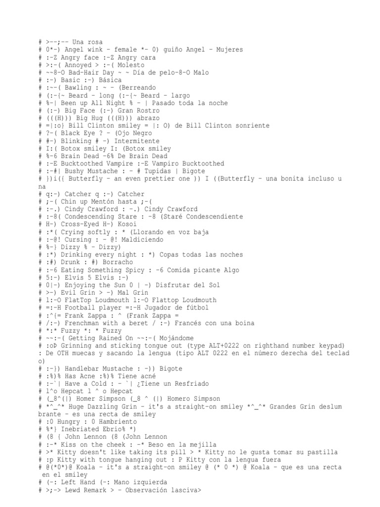 Ascii Signos | PDF | Ocio