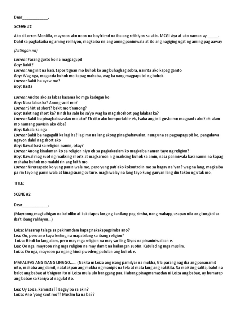 Ucsp Role Playing Script | PDF