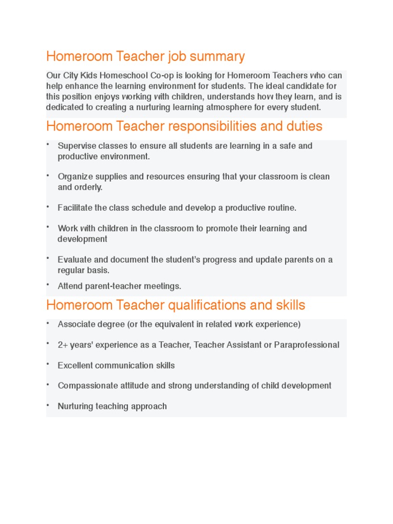 homeroom-teacher-job-description-pdf