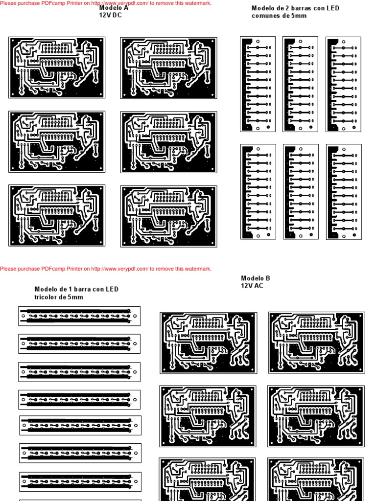 Vumetro Multiplexado Pag 5 y 6 - PCB | PDF