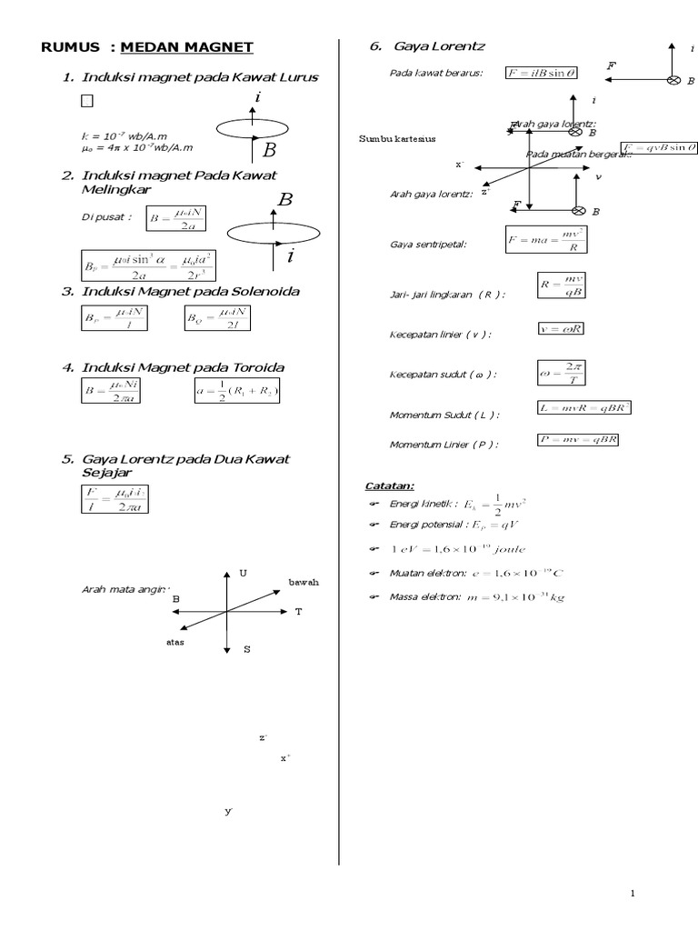 Rumus Medan Magnet dan Induksi | PDF