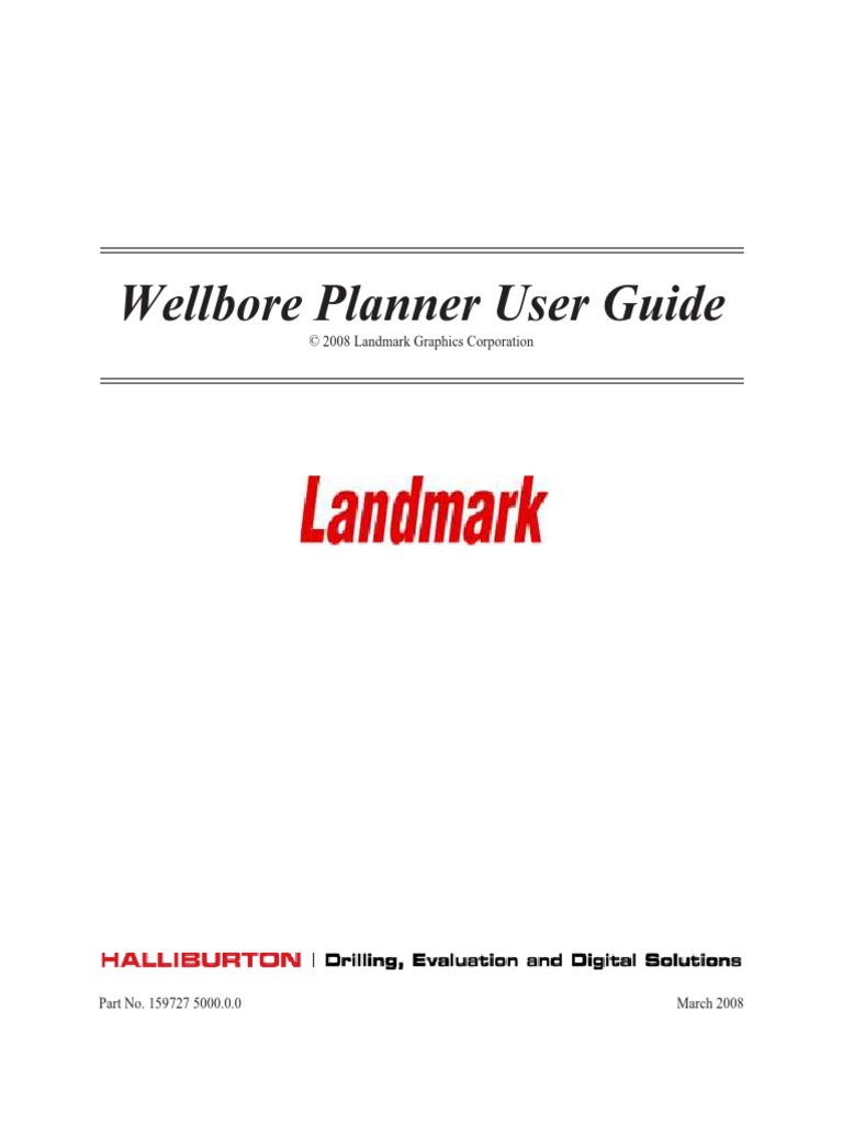 WellBore Planner HLB Landmark Manual | PDF | Menu (Computing) | Spreadsheet