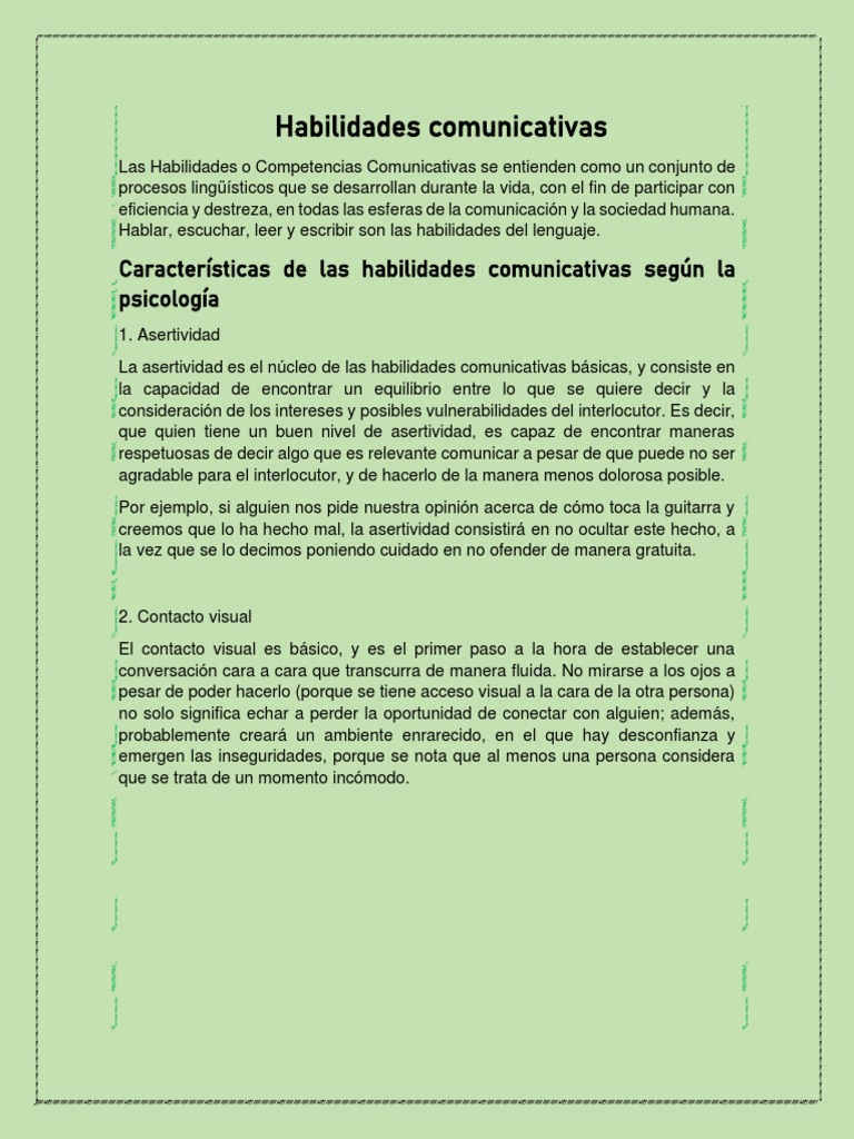 T C 4 Habilidades Comunicativas Pdf Comunicación Empatía