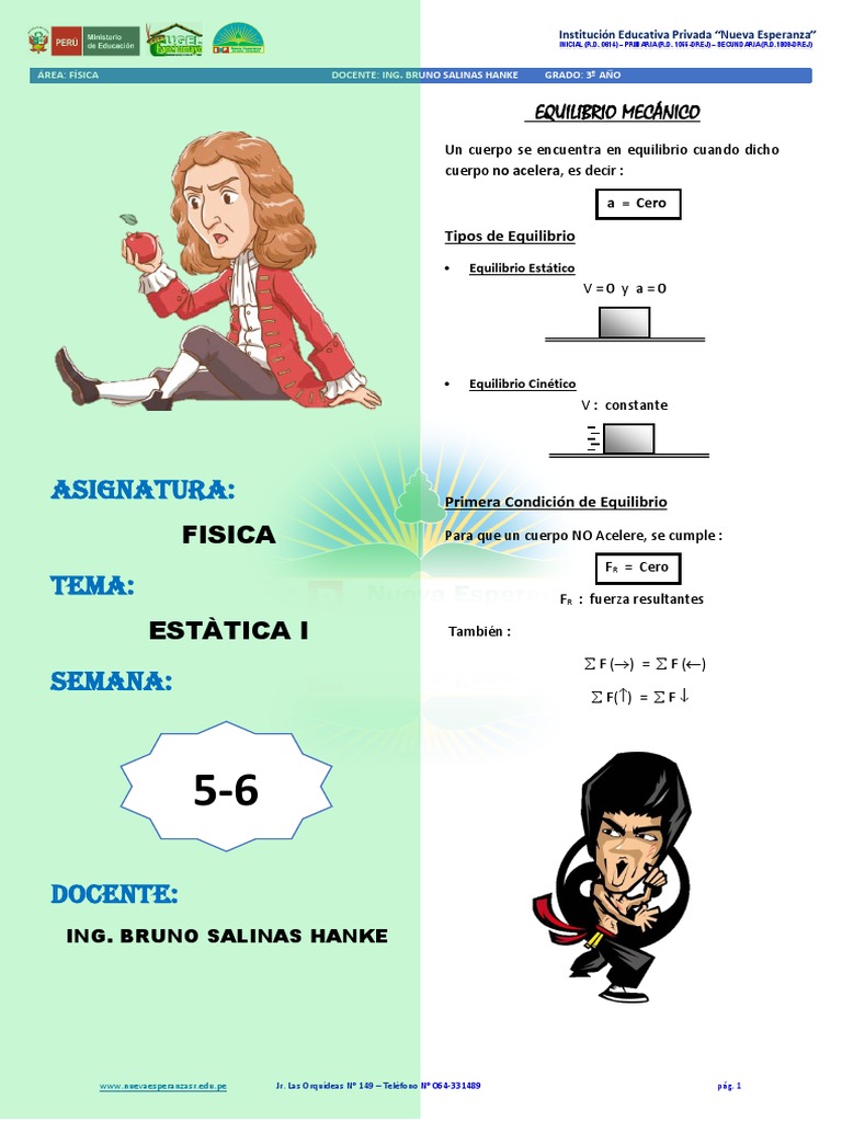 SEMANA 5 Y 6 - 3ro Estatica I | PDF | Cantidades fisicas | Ingeniería mecánica