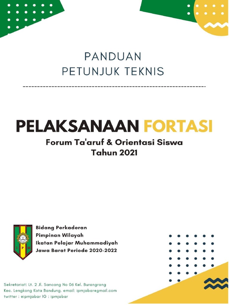 Panduan FORTASI 2021 IPM Jawa Barat | PDF | Karier & Perkembangan