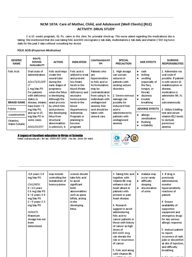 Activity - Drug Study | PDF