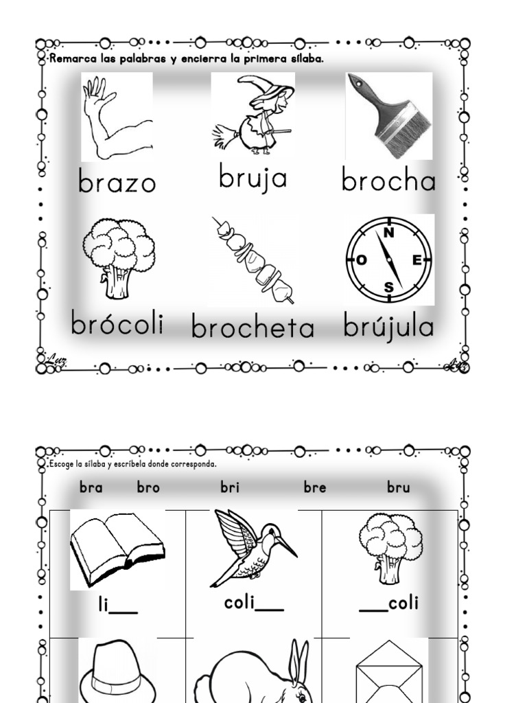 Trabadas, Con Lecturas BR, CR, DR, FR, GR, PR, Tr. | PDF