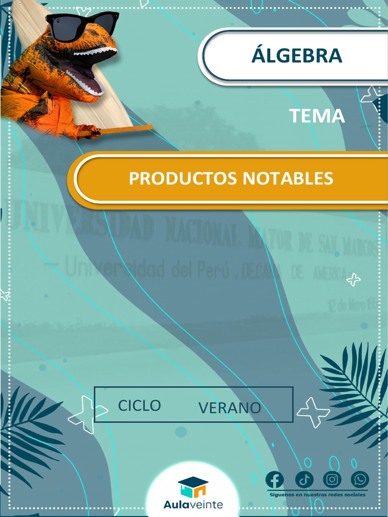 Álgebra - Productos Notables | PDF