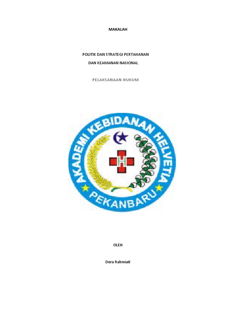 Makalah Politik Dan Strategi Pertahanan Dan Keamanan Nasional Pdf 