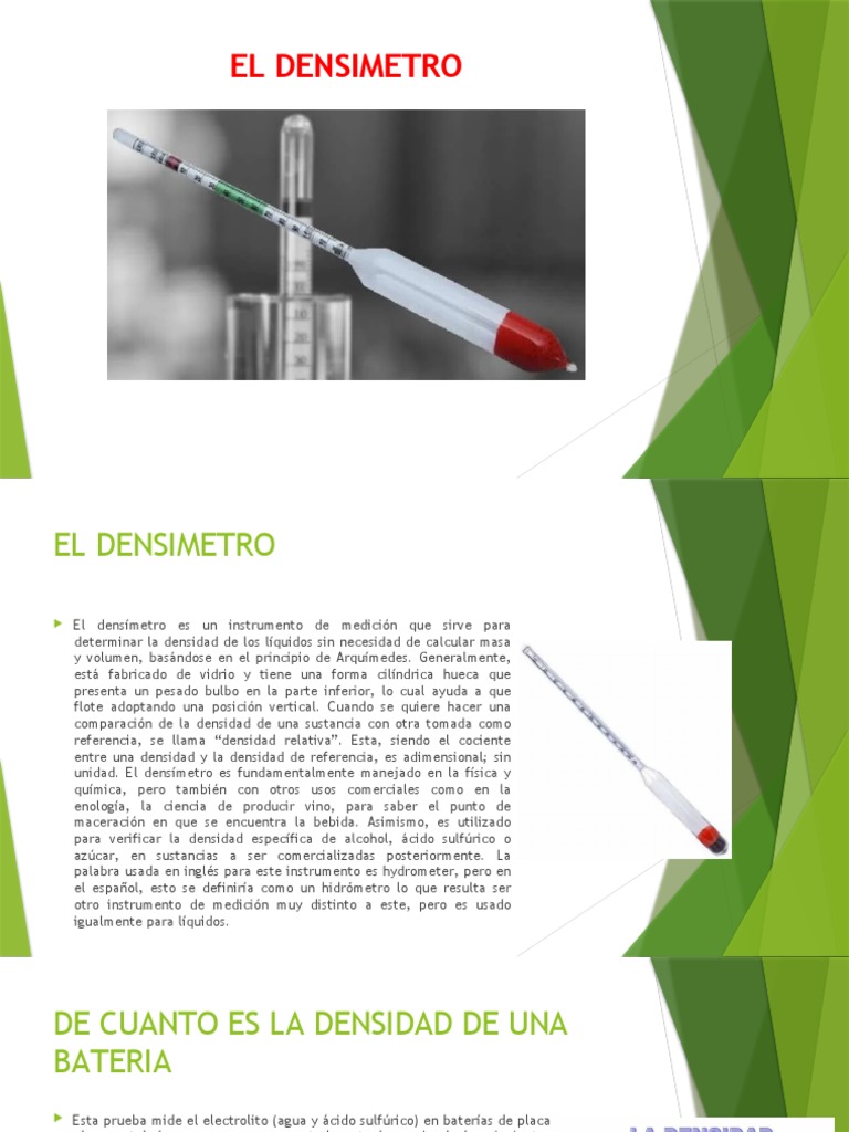El Densimetro | PDF | Densidad | Química