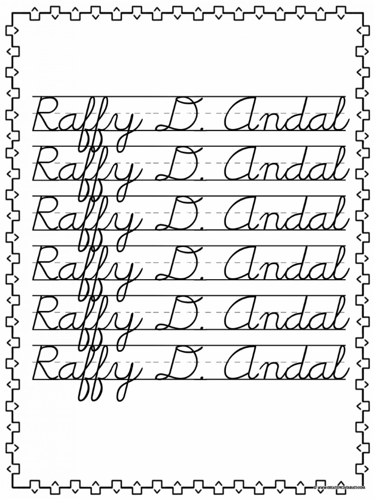 Cursive Name Tracing Worksheet-1B49-F548-BD68 | PDF