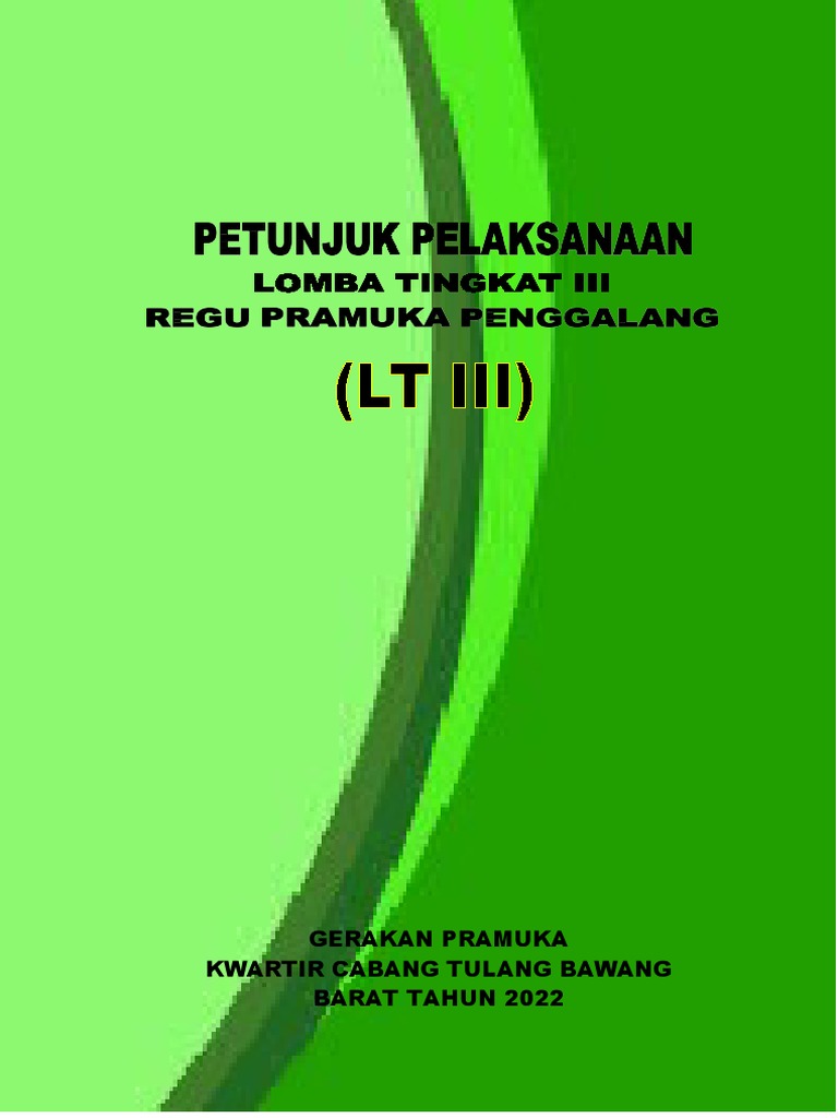 Draft Juklak LT III TBB 2022 Draft | PDF | Karier & Perkembangan | Bisnis