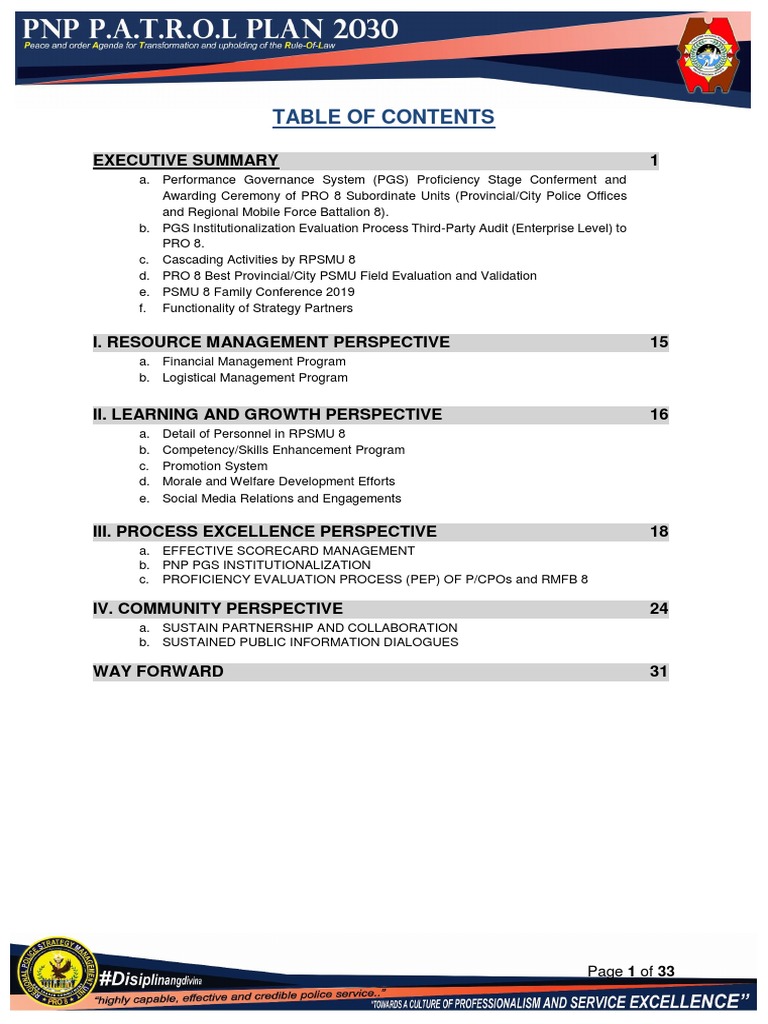 Police Strategy Management 2019 | PDF