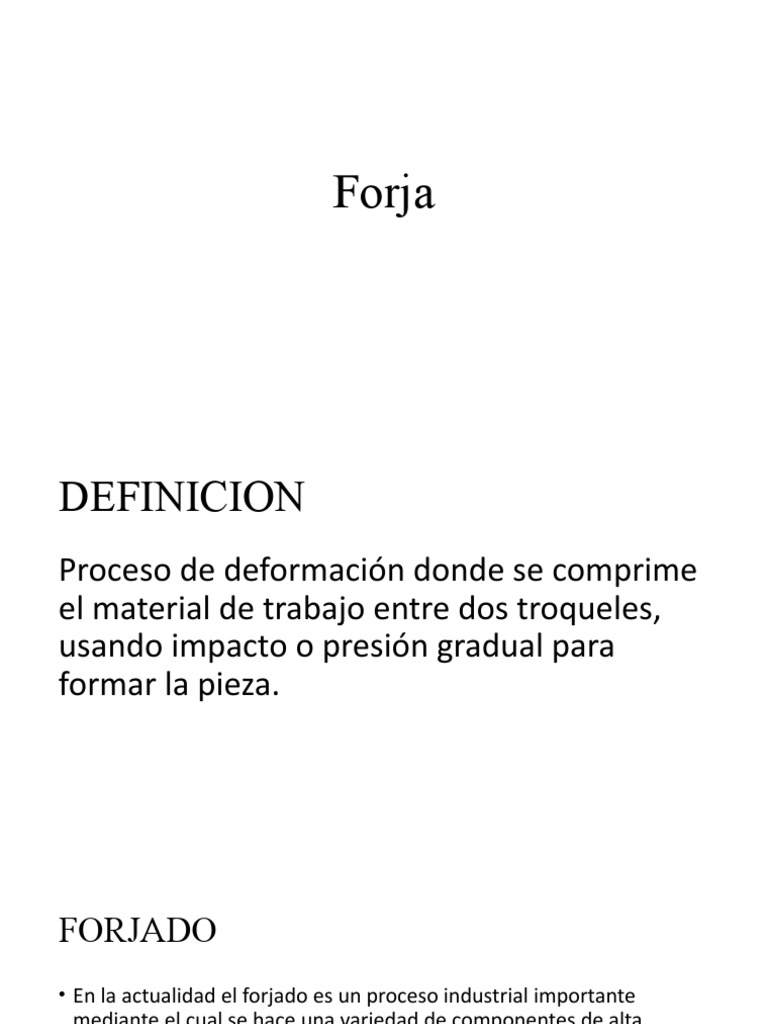 Forja | PDF | Forjar | Ingeniería mecánica