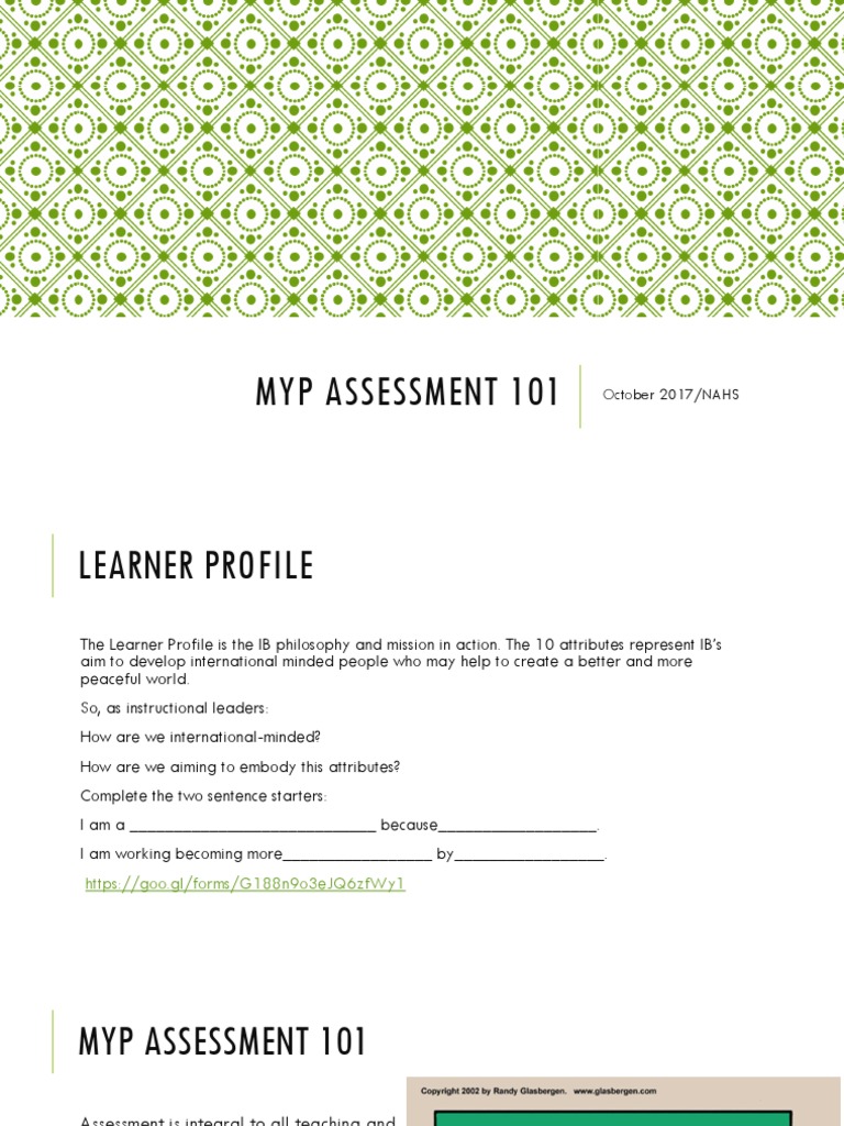 MYP Assessment Overview for Educators | PDF | Educational Assessment ...