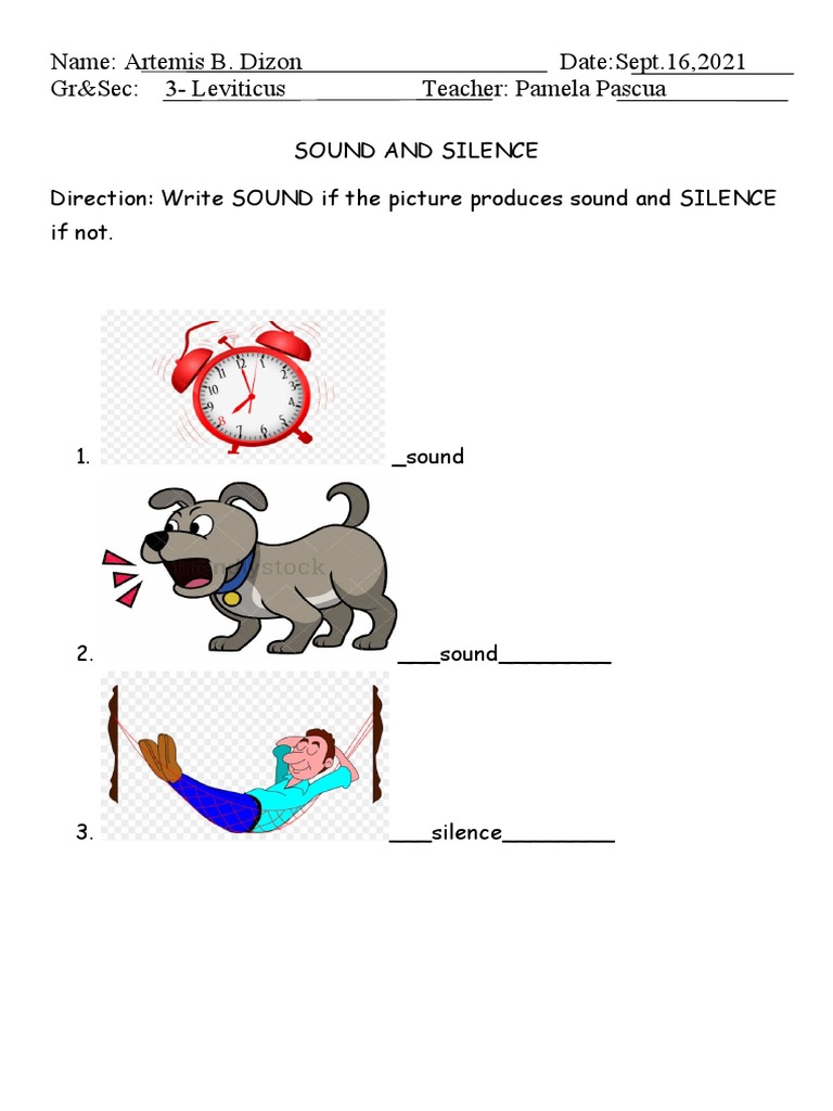 Asynchronous Activity - SOUND and SILENCE | PDF