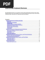 222 Excel Keyboard Shortcuts For PC and Mac - Exceljet | PDF | Control Key | Microsoft Excel