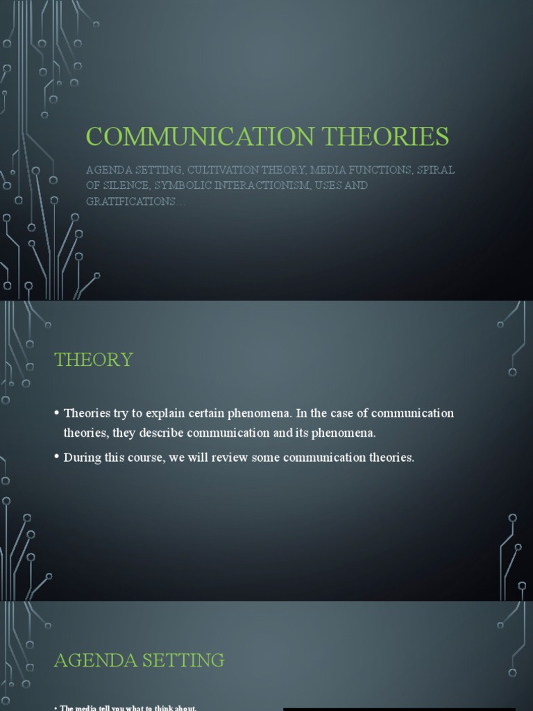 Communication Theories | PDF | Communication | Cognitive Science