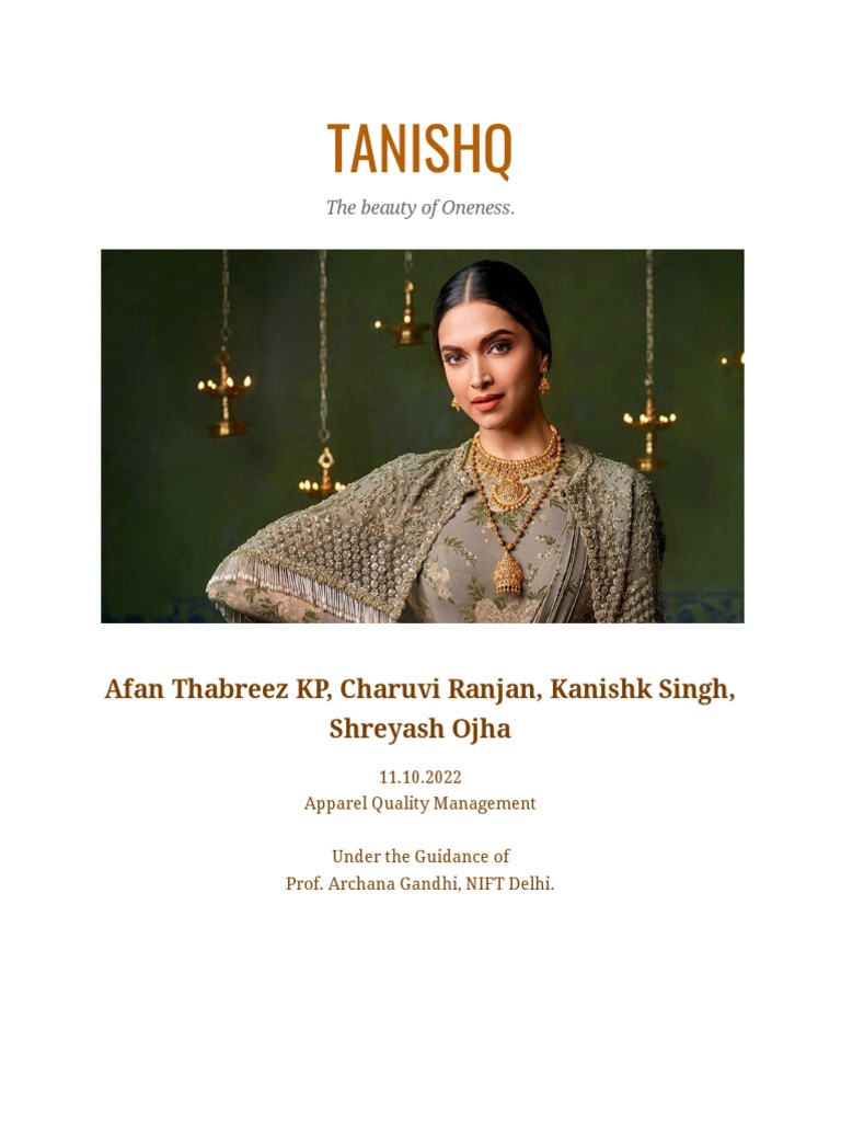 Tanishq AQM Assignment | PDF | Inventory | Corporate Social Responsibility