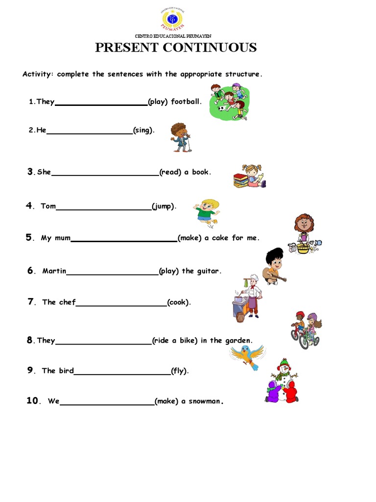 7°present CONTINUOUS -EXERCISES (1) | PDF