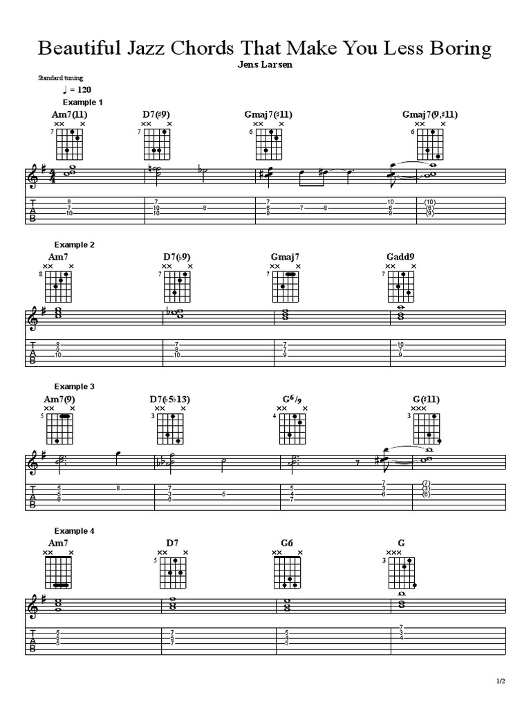 Beautiful Jazz Chords That Make You Less Boring | PDF | Musical ...