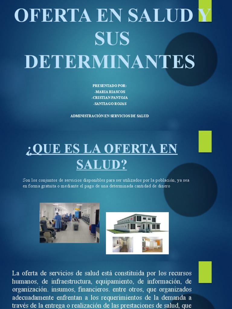 Oferta en Salud y Sus Determinantes | PDF | Oferta (economía)
