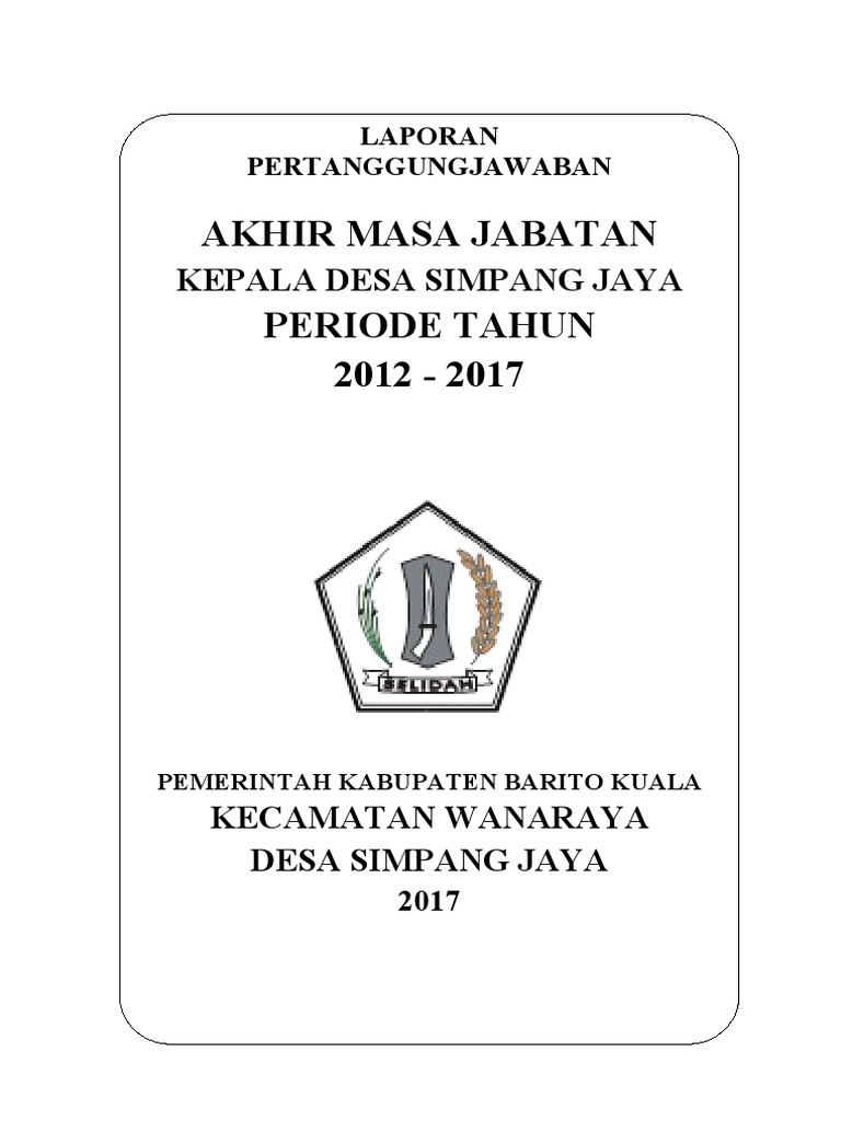 LKPJ-AMJ-Kepala-Desa-simpang Jaya-1 | PDF | Hukum