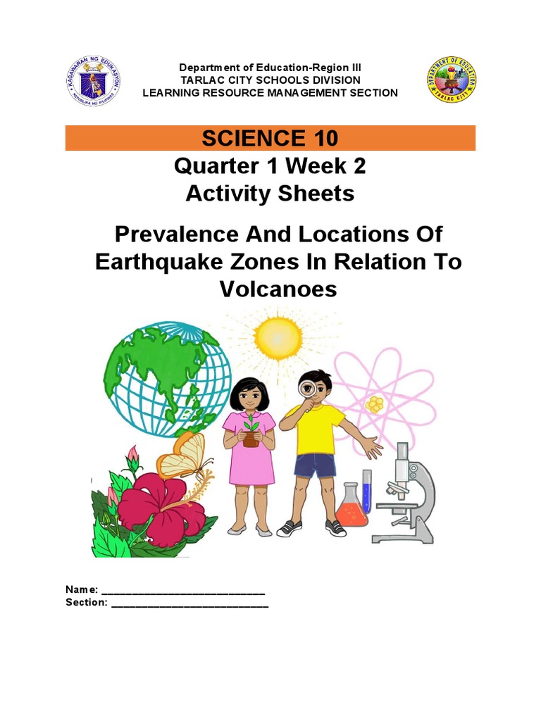 Science 10 Quarter 1 Week 2 Activity Sheets Prevalence and Locations of ...