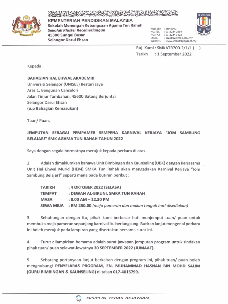 Surat UNISEL | PDF