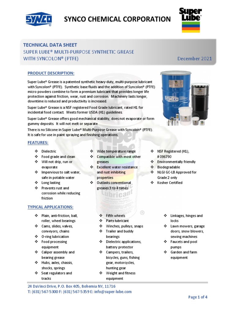 Technical Data Sheet Multi Purpose Grease | PDF | Lubricant | Bearing ...