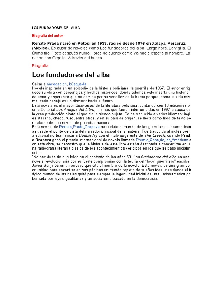 Los Fundadores Del Alba | PDF