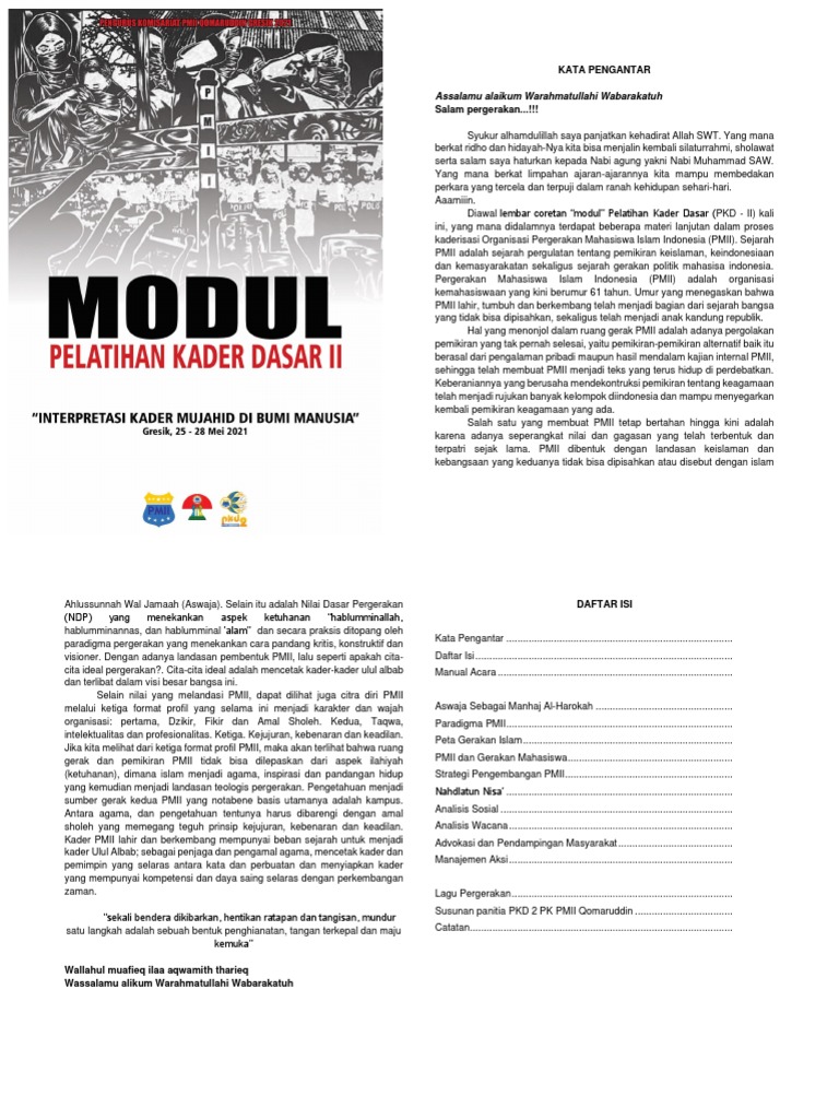 MODUL PKD 2 PK PMII QOMARUDDIN-dikonversi | PDF