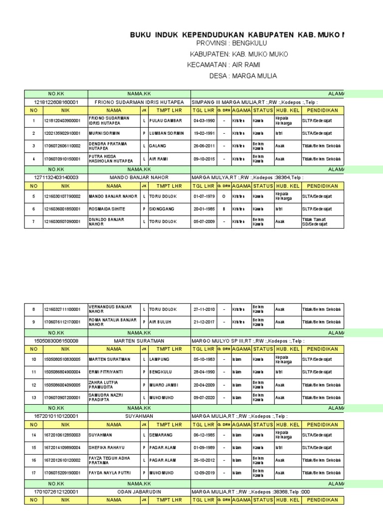 BIP - BIP Desa Marga Mulya | PDF