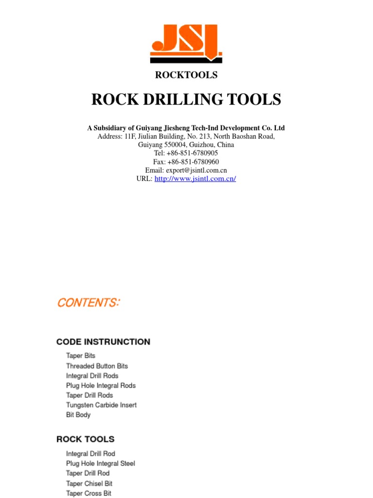 中国Junjin 顶锤式钻具 | PDF