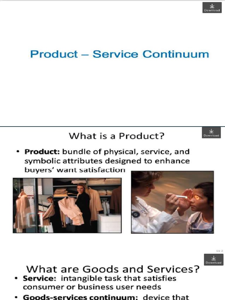 Product Service Continuum | PDF