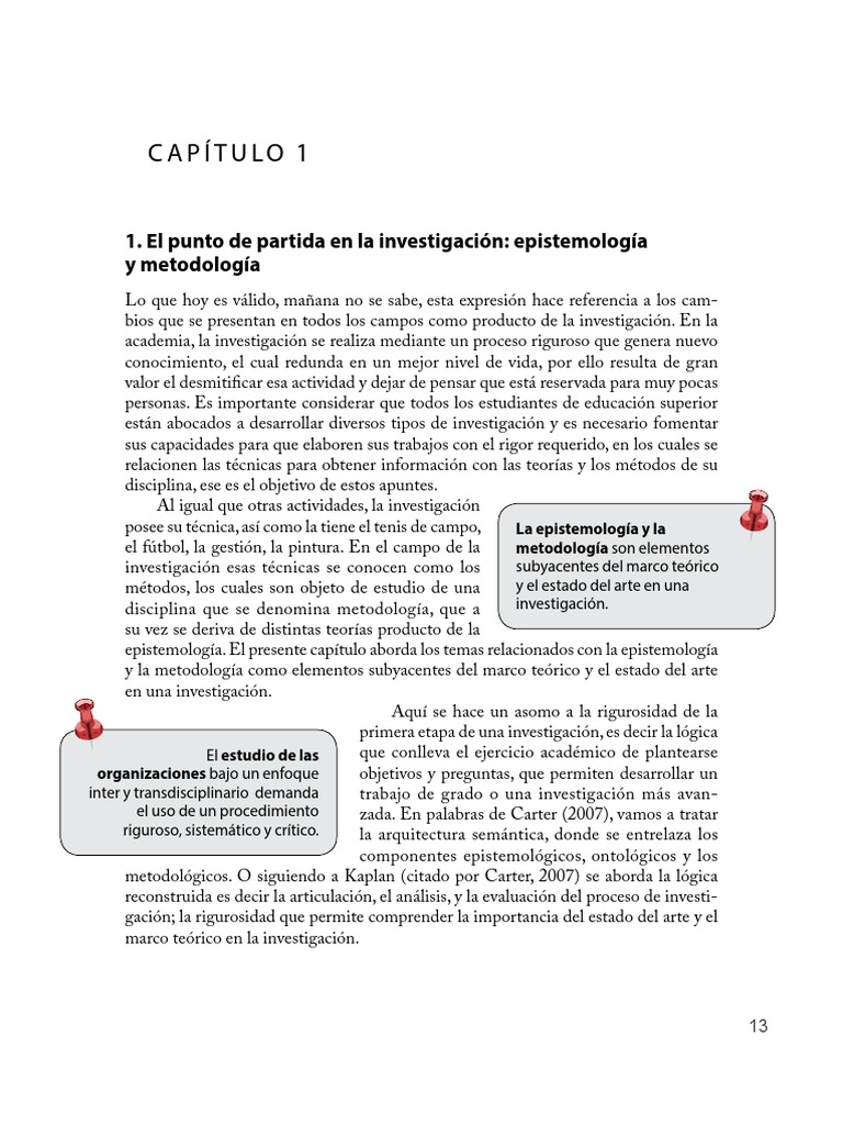 Capitulo 1. El Punto de Partida de La Investigación | PDF ... Capitulo 1. El Punto de Partida de La Investigación | PDF ...