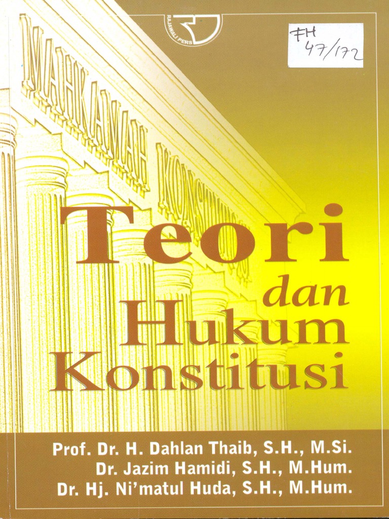 Buku-Dahlan Thaib-Teori Dan Hukum Konstitusi-Hak Cipta-ISBN | PDF