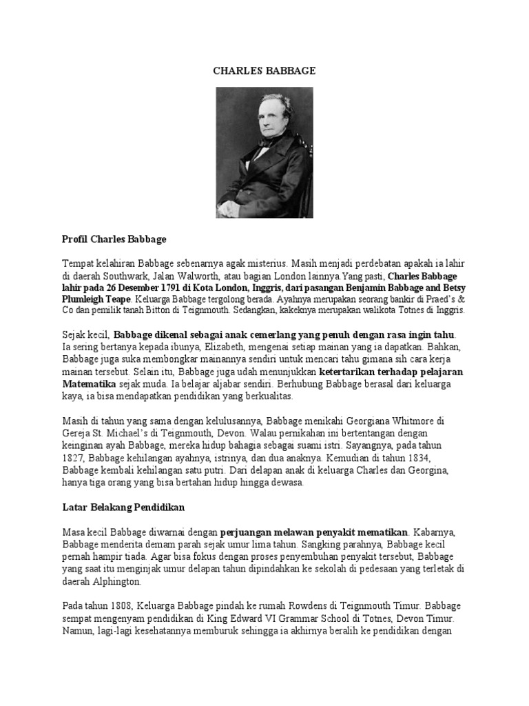 Charles Babbage | PDF
