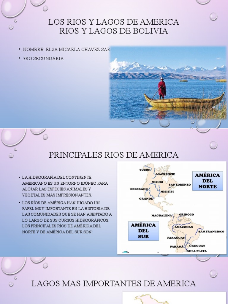 Los Rios y Lagos de America-Micaela | PDF | Geografía Física | Ciencias ...
