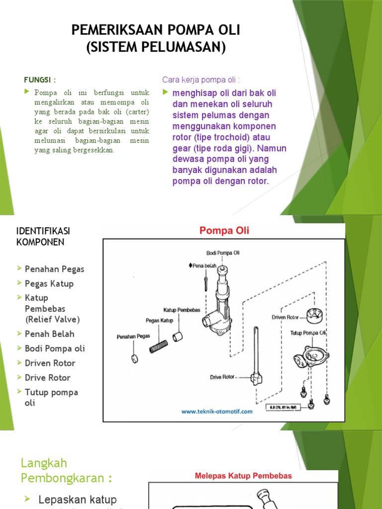 Pemeriksaan Pompa Oli | PDF