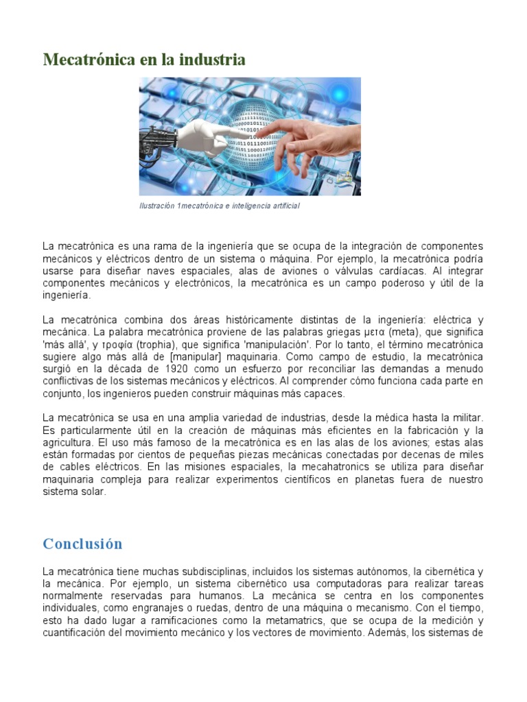 Mecatrónica en La Industria | PDF | Mecatrónica | Ingeniería