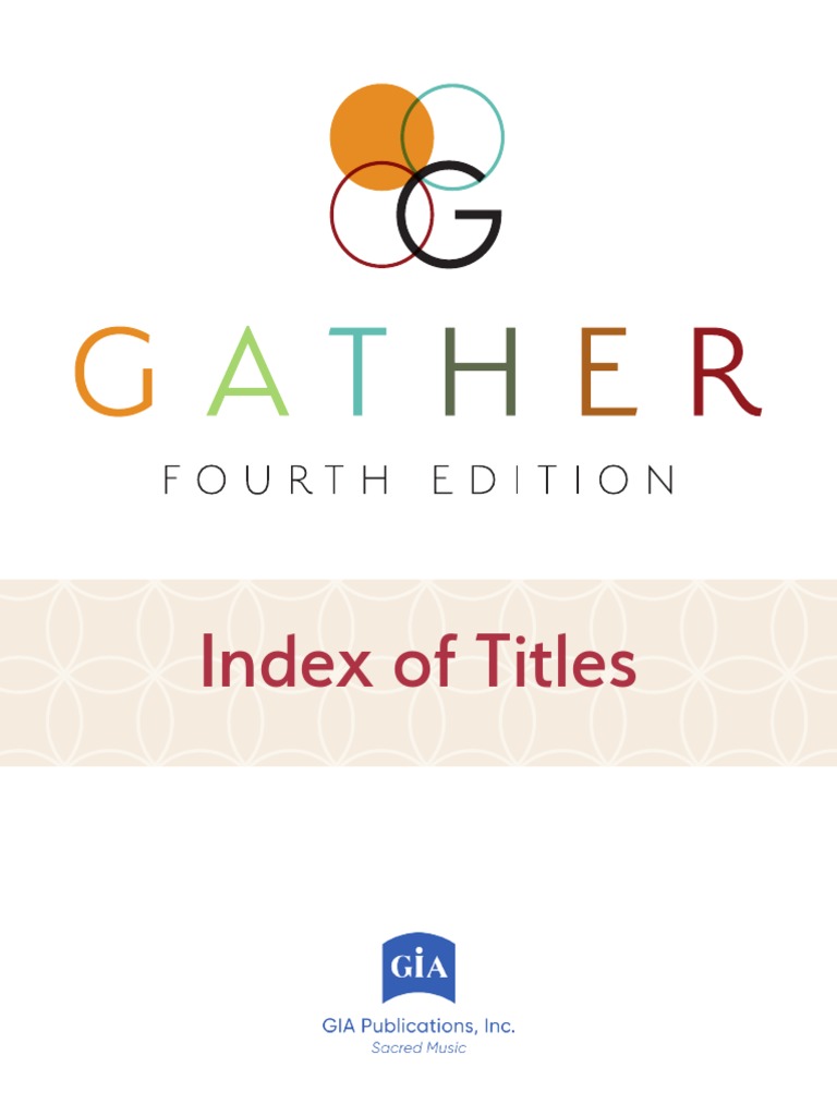 G4 Title Index GIA Gather Fourth Edition | PDF | Jesus | Mercy