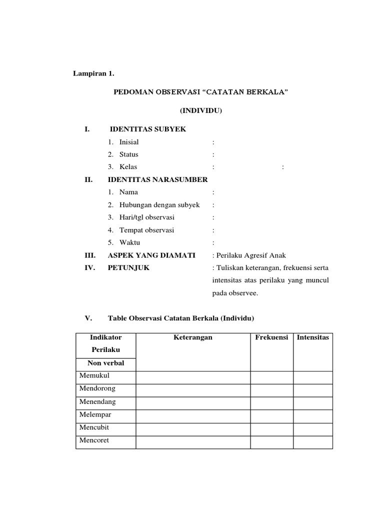 Laporan Observasi BK | PDF