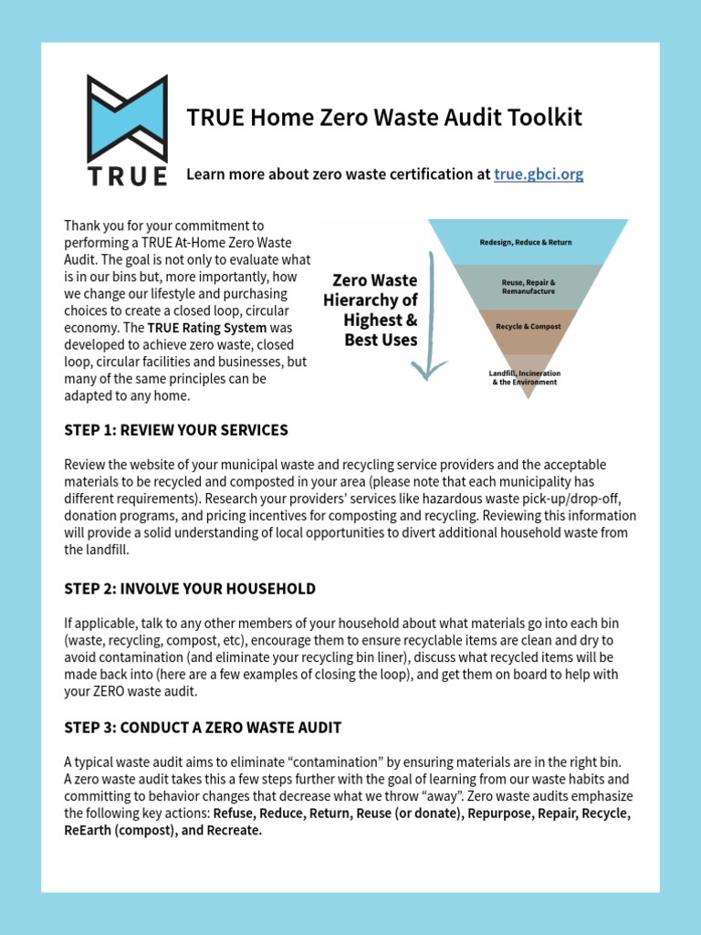 TRUE Home Zero Waste Audit | PDF