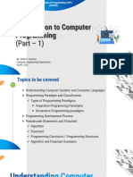 FOP Unit-1 Part-1 (Introduction To Computer Programming) | PDF | Programming | Computer Program