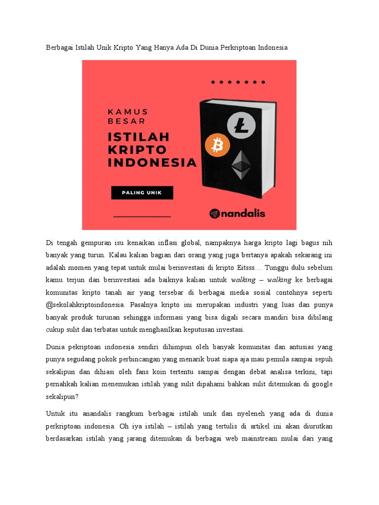 Kamus Besar Si Paling Kripto | PDF | Komputer