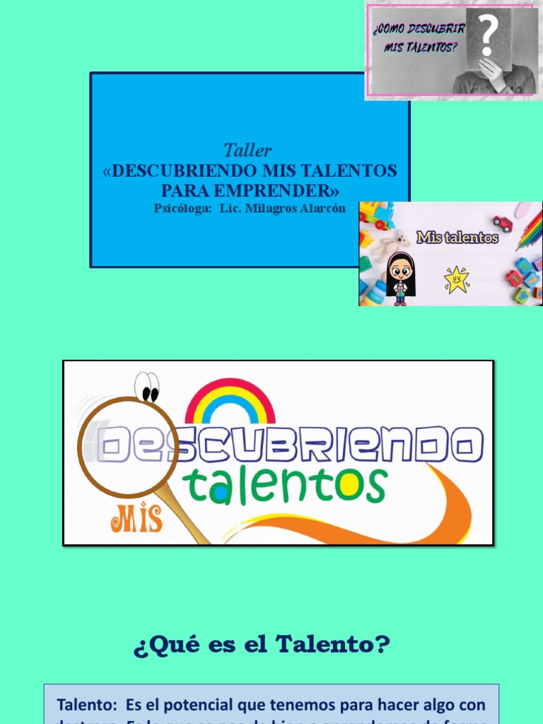 Taller "Descubriendo Tus Talentos" | PDF | Felicidad | Creatividad