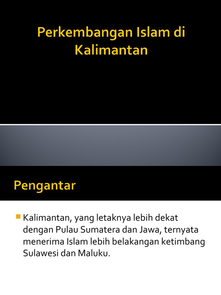 Perkembangan Islam Di Kalimantan | PDF | Sejarah