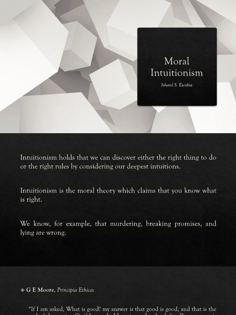 Moral Intuitionism | PDF