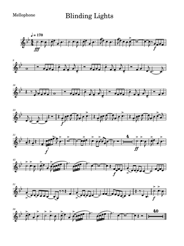 Blinding Lights-Mellophone | PDF